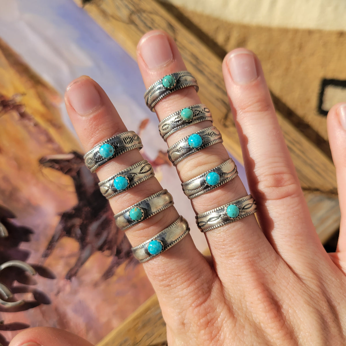 Turquoise Toe Rings – Texanna Belles